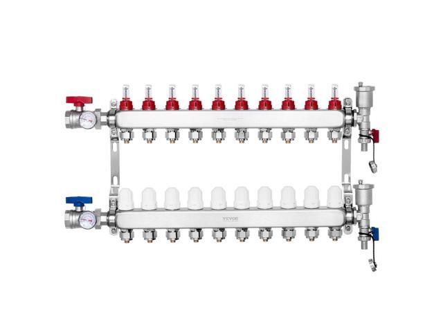 Click here for VEVOR 10-Branch Radiant Heat Manifold 1/2 PEX Tubi... prices