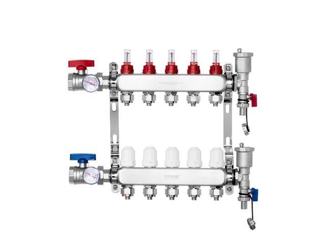 Click here for VEVOR 5-Branch Radiant Heat Manifold 1/2 PEX Tubin... prices
