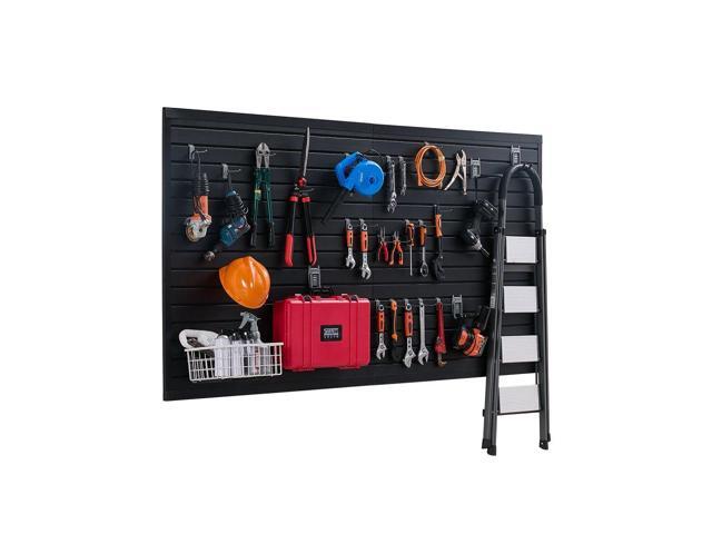 Click here for 8 x 4 ft Slat Wall Paneling PVC Black Garage Slatw... prices