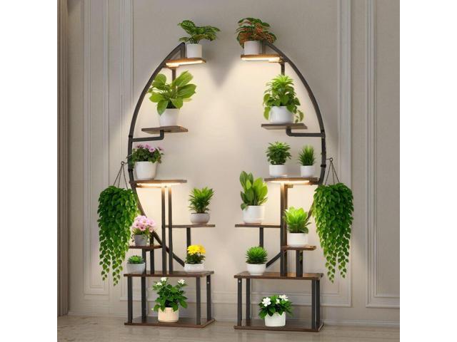 Click here for VEVOR Plant Stand Indoor with Grow Lights 2 Pack 6... prices