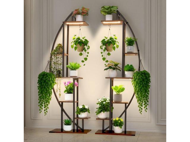 Click here for VEVOR Plant Stand Indoor with Grow Lights 2 Pack 6... prices