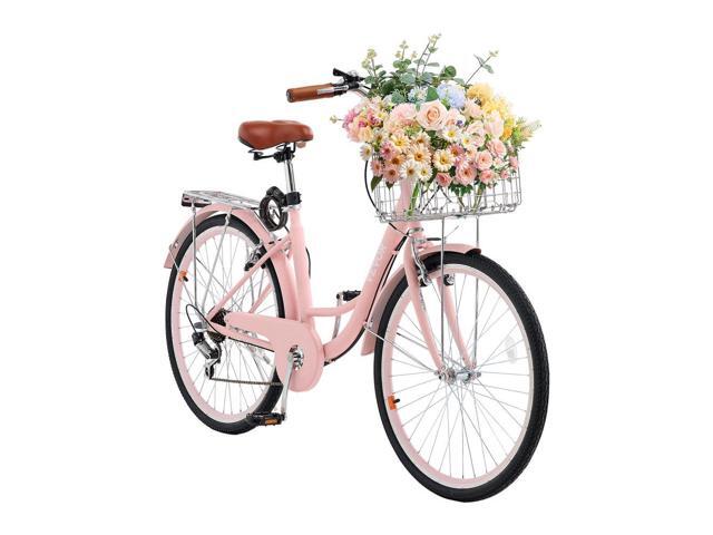Click here for VEVOR Cruiser Bike  7-Speed  26-Inch Pink Beach Cr... prices