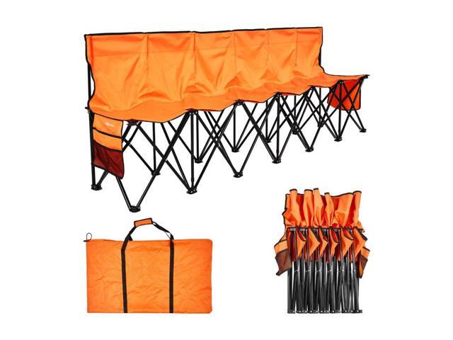 Click here for VEVOR Portable Folding Bench  6 Seat Foldable Socc... prices