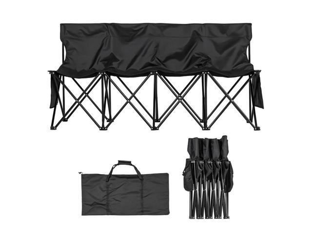 Click here for VEVOR Portable Folding Bench  4 Seat Foldable Socc... prices