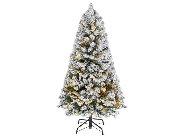 Click here for VEVOR Christmas Tree  4ft Prelit Flocked Artificia... prices