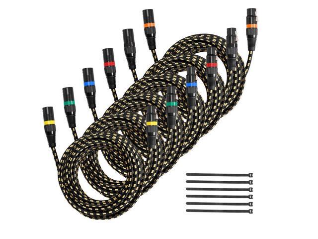 Click here for VEVOR XLR Cable 25 ft  6 Pack  Shielded Balanced D... prices