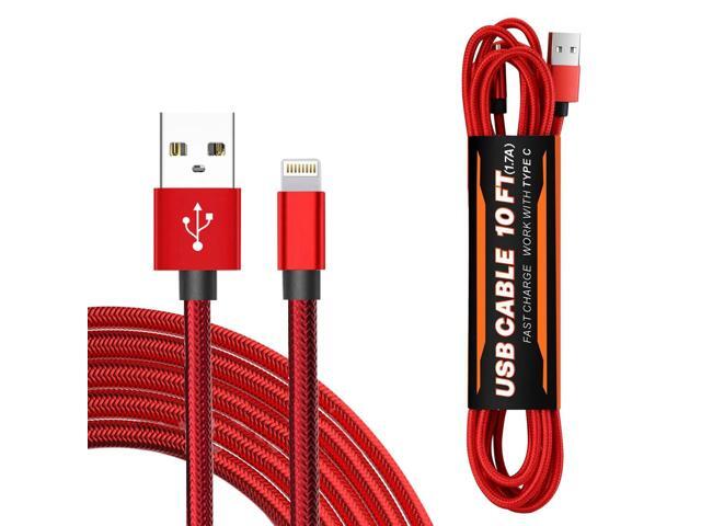 Click here for 1.7A 10FT USB Cable For IOS In Red prices