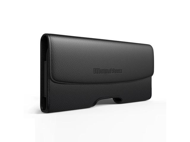 Click here for MV Horizontal Leather Pouch With Card Holder In Bl... prices