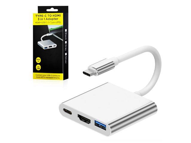 Click here for Type-C to HDMI 3 In 1 Adapter in Silver prices