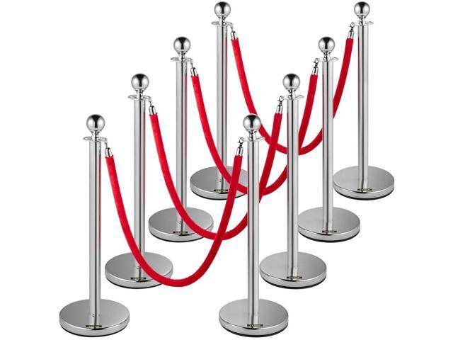 Click here for VEVOR Crowd Control Stanchion  Set of 8 Pieces Sil... prices