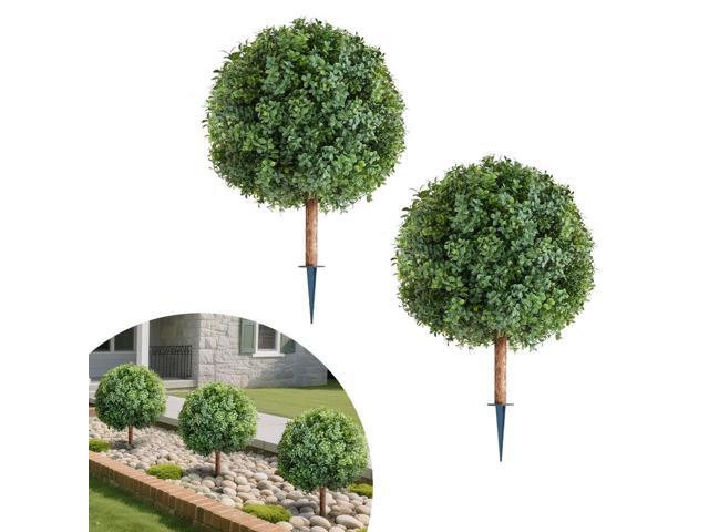 Click here for VEVOR Artificial Topiary Boxwood Trees with Ground... prices