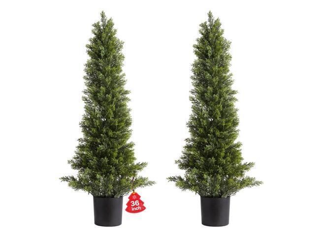 Click here for VEVOR Artificial Topiary Cedar Trees  36 inch 2 Se... prices