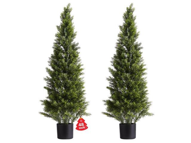 Click here for VEVOR Artificial Topiary Cedar Trees  48 inch 2 Se... prices