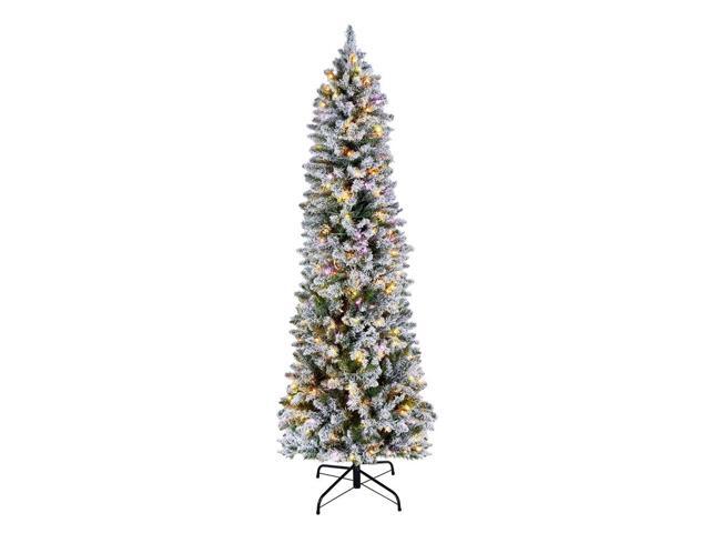 Click here for VEVOR Christmas Tree  6ft Prelit Flocked Artificia... prices