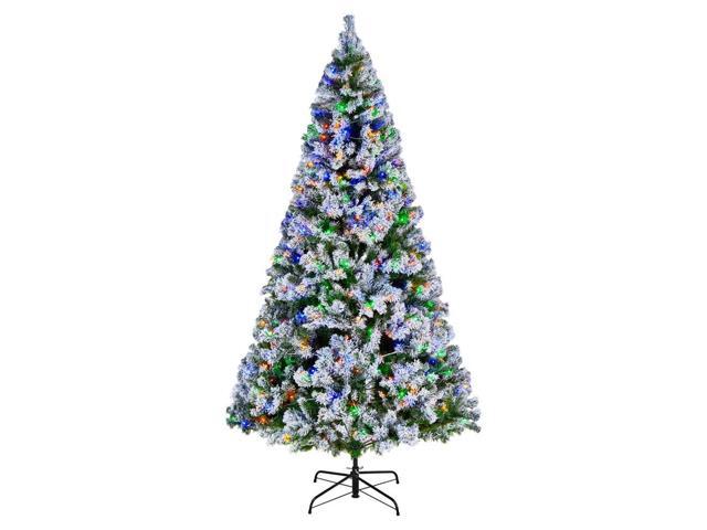 Click here for VEVOR Christmas Tree  7.2ft Prelit Flocked Artific... prices