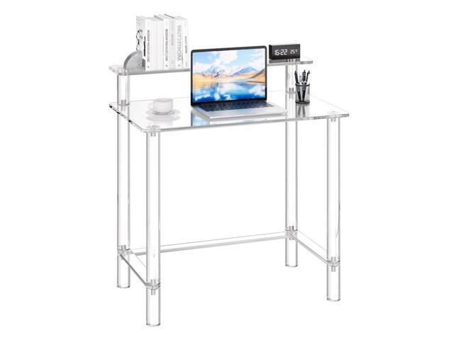 Click here for VEVOR Acrylic Table  2 Tiers Clear Office Desk wit... prices