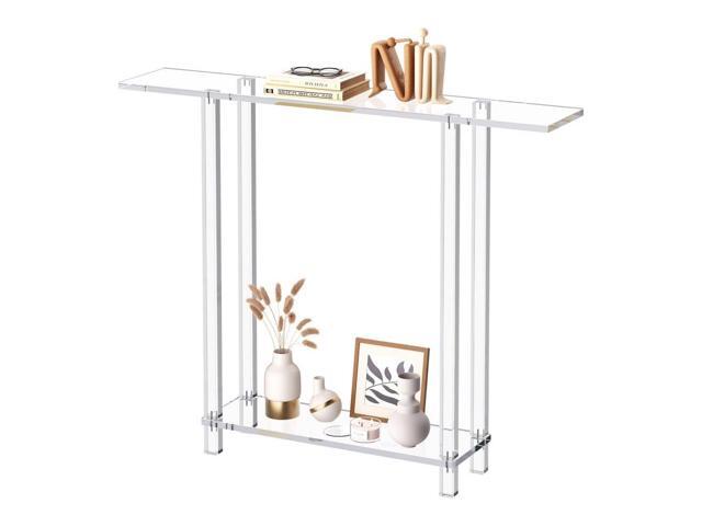 Click here for VEVOR Acrylic Console Table  2 Tiers Narrow Side D... prices