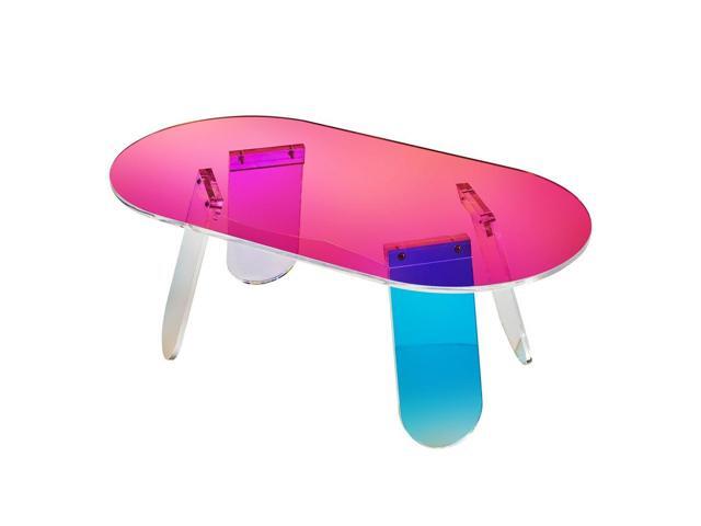 Click here for VEVOR Acrylic Coffee Table  Iridescent Acrylic End... prices