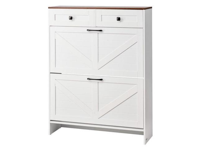 Click here for VEVOR Shoe Cabinet with 2 Flip Drawers  Farmhouse... prices