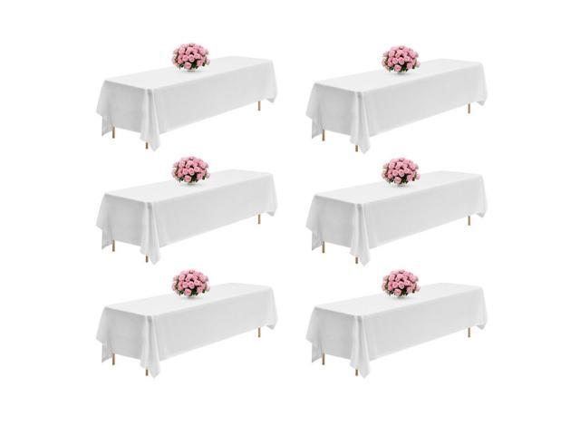 Click here for VEVOR White Tablecloths for Rectangle Tables  6 Pa... prices