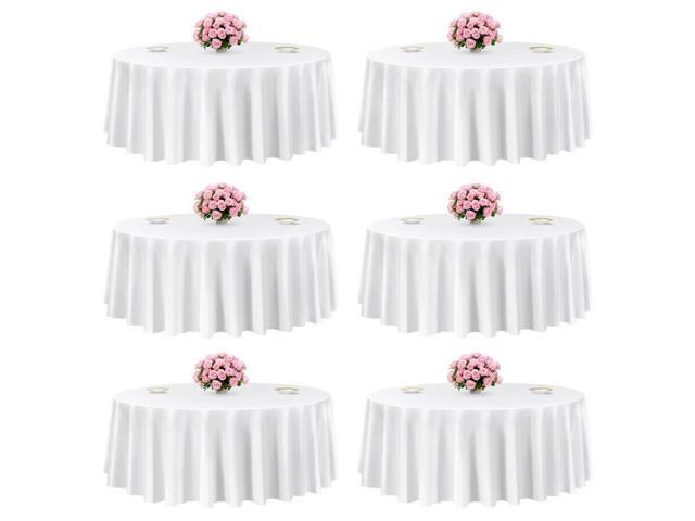 Click here for VEVOR White Round Tablecloths 6 Pack  120 Inches i... prices