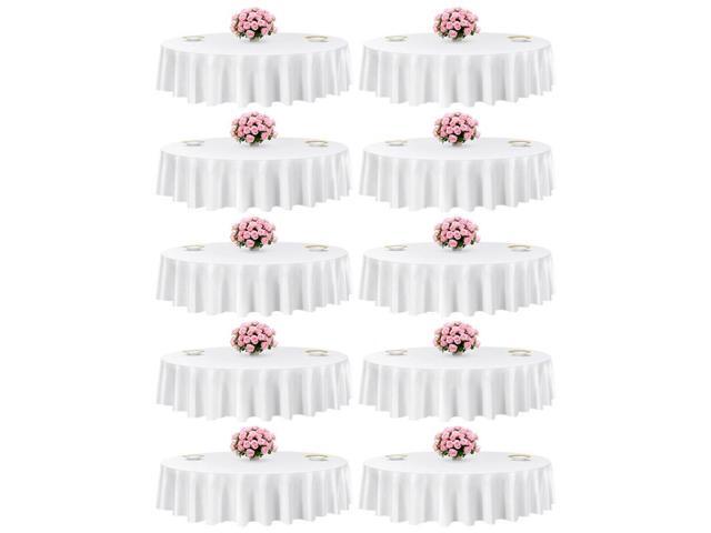 Click here for VEVOR White Round Tablecloths 10 Pack  90 Inches i... prices