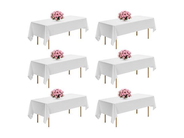 Click here for VEVOR White Tablecloths for Rectangle Tables  6 Pa... prices