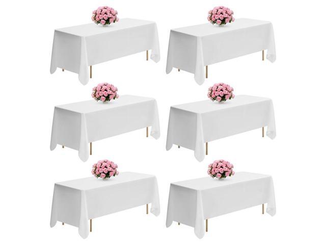 Click here for VEVOR White Tablecloths for Rectangle Tables  6 Pa... prices