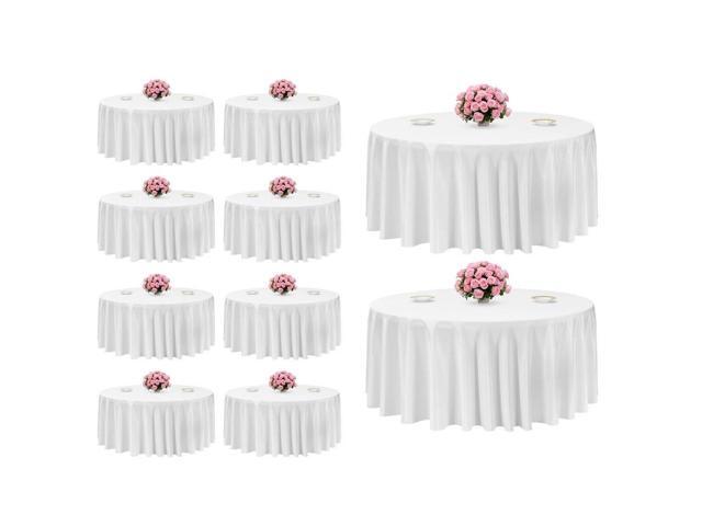 Click here for VEVOR White Round Tablecloths 10 Pack  132 Inches... prices