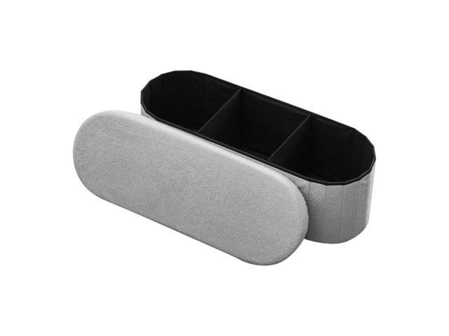 Click here for VEVOR Oval Storage Ottoman Bench  Foldable Teddy F... prices