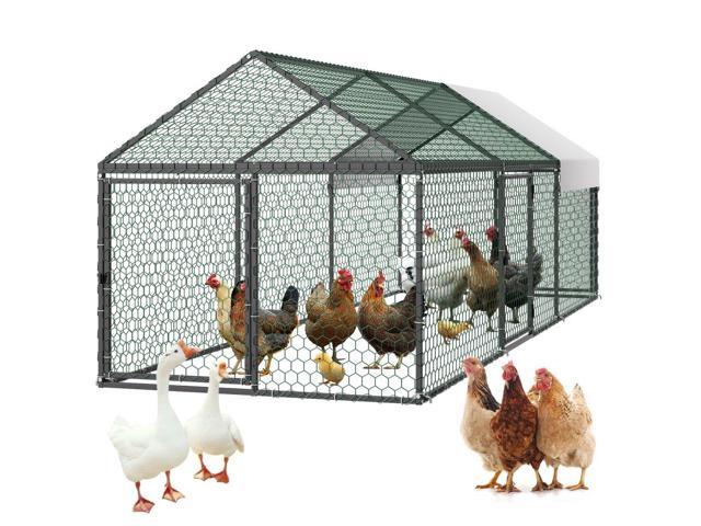 Click here for VEVOR Metal Chicken Coop for 6-8 Chickens  3.3 x 9... prices