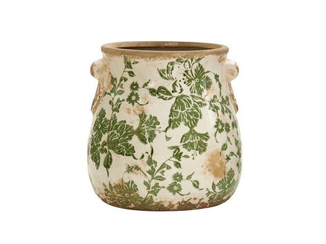 Click here for Nearly Natural 6.5 Tuscan Ceramic Green Scroll Pla... prices