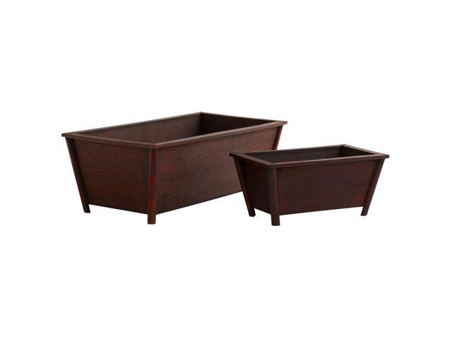 Click here for Nearly Natural Rectangle Planters (Set of 2) prices