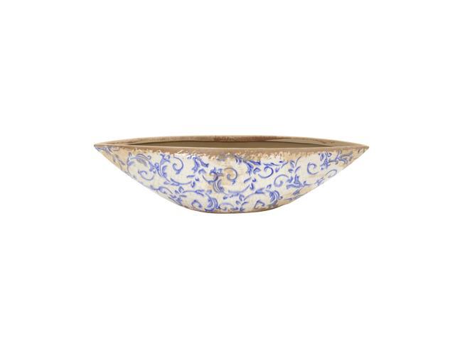 Click here for Nearly Natural 13 Tuscan Ceramic Blue Scroll Decor... prices