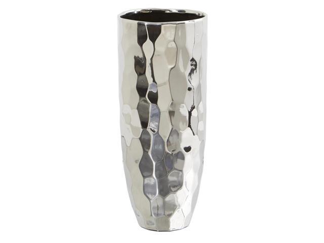 Click here for Nearly Natural 13 Designer Silver Cylinder Vase prices