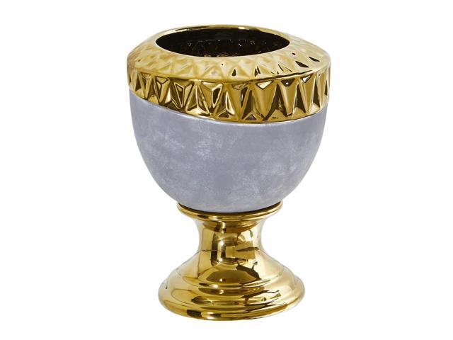 Click here for Nearly Natural 9.25 Regal Stone Urn with Gold Acce... prices
