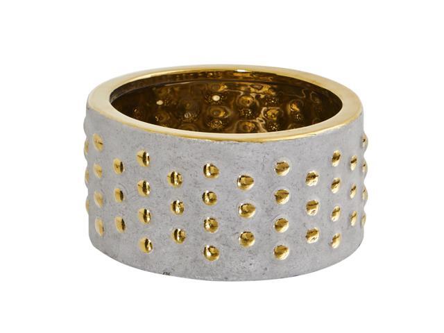 Click here for Nearly Natural 6.75 Regal Stone Hobnail Planter wi... prices