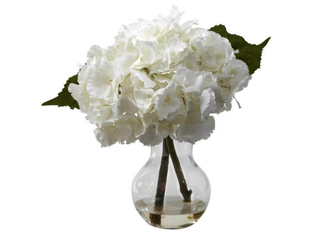 Click here for Nearly Natural Blooming Hydrangea w/Vase Arrangeme... prices