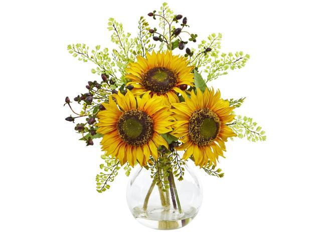 Click here for Nearly Natural 16 Sunflower Artificial Arrangement... prices