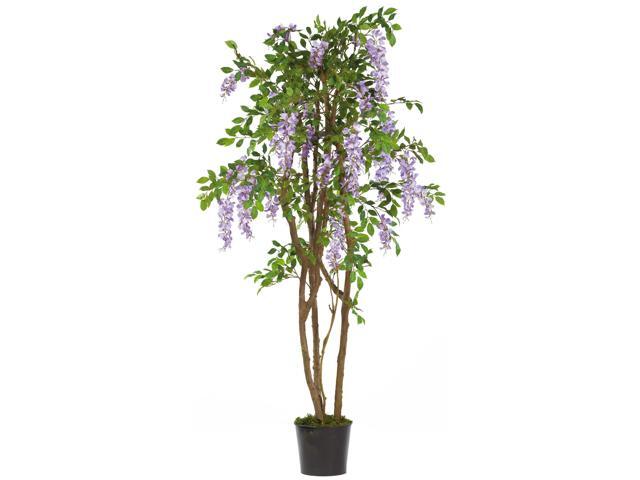 Click here for Nearly Natural 5 Wisteria Tree w/1354 Lvs & 26 Clu... prices