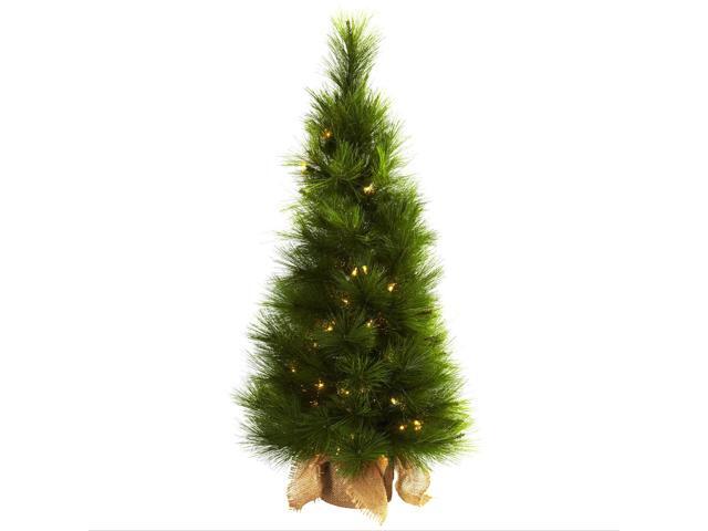 Click here for Nearly Natural 3 Christmas Tree w/Burlap Bag 50 Cl... prices