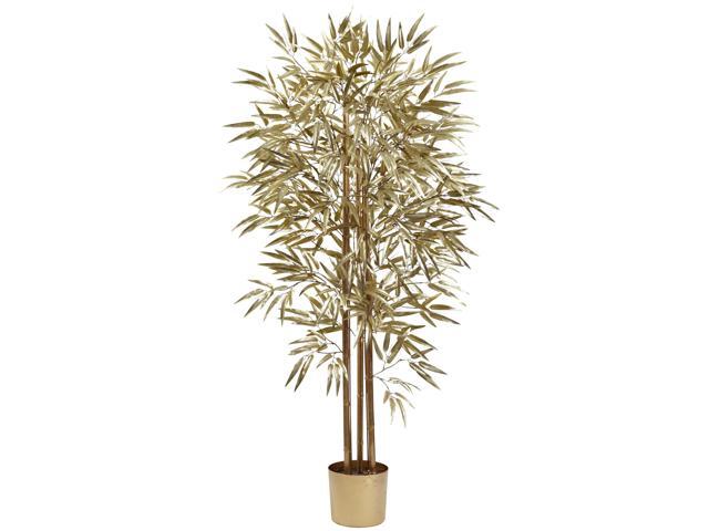 Click here for Nearly Natural 5 Golden Bamboo Tree x 3 w/880 Lvs prices