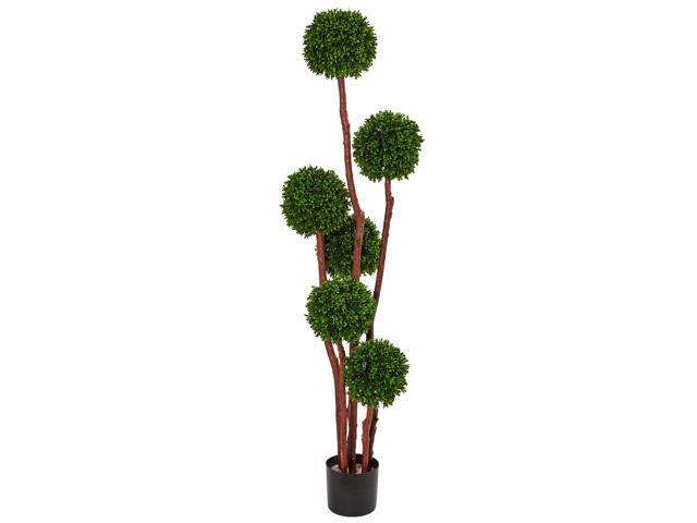 Click here for Nearly Natural 5 Boxwood Topiary UV Resistant (Ind... prices