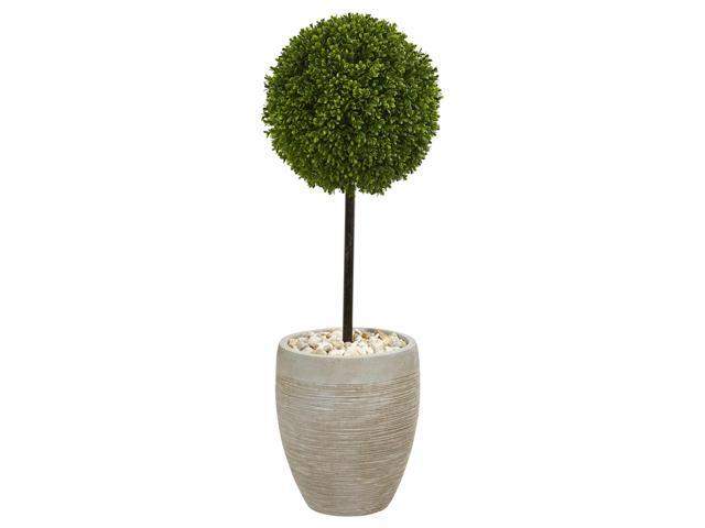 Click here for Nearly Natural 3 Boxwood Topiary Tree in Planter U... prices