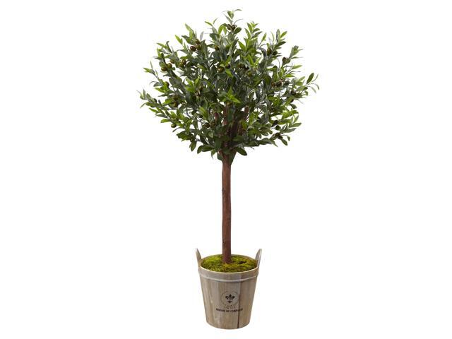 Click here for Nearly Natural 4.5 Olive Topiary Tree with Farmhou... prices