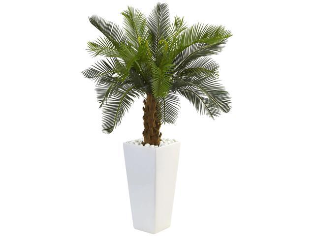 Click here for Nearly Natural 3 Cycas Tree in White Tower Planter prices