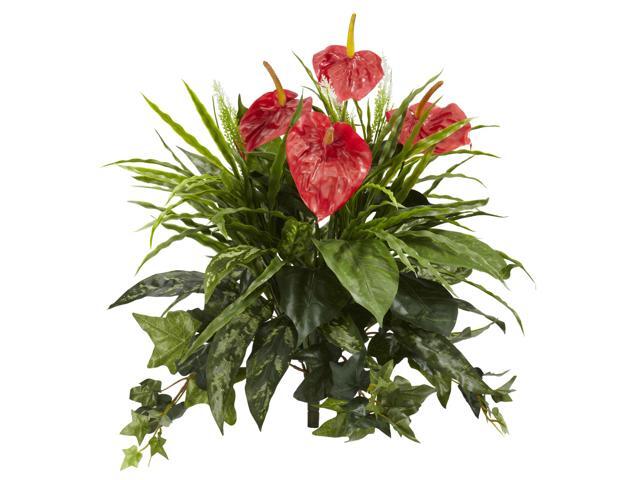 Click here for Nearly Natural 24 Mixed Anthurium Artificial Plant... prices