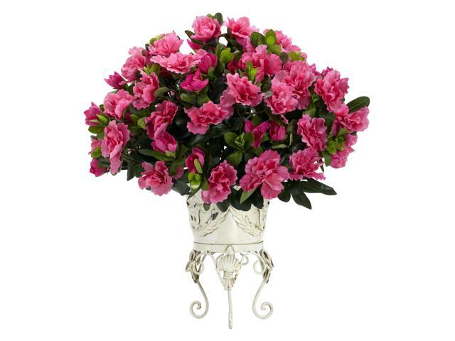 Click here for Nearly Natural Azalea w/Metal Planter prices