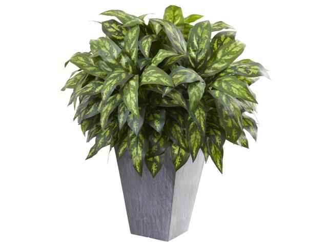 Click here for Nearly Natural 37 Silver King w/Slate Planter prices