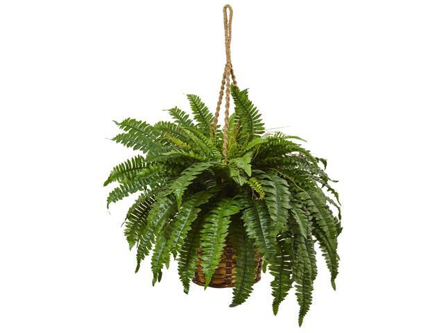 Click here for Nearly Natural 29 Boston Fern Hanging Basket prices